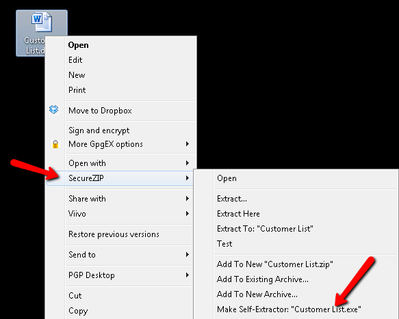 How to create a self extrator